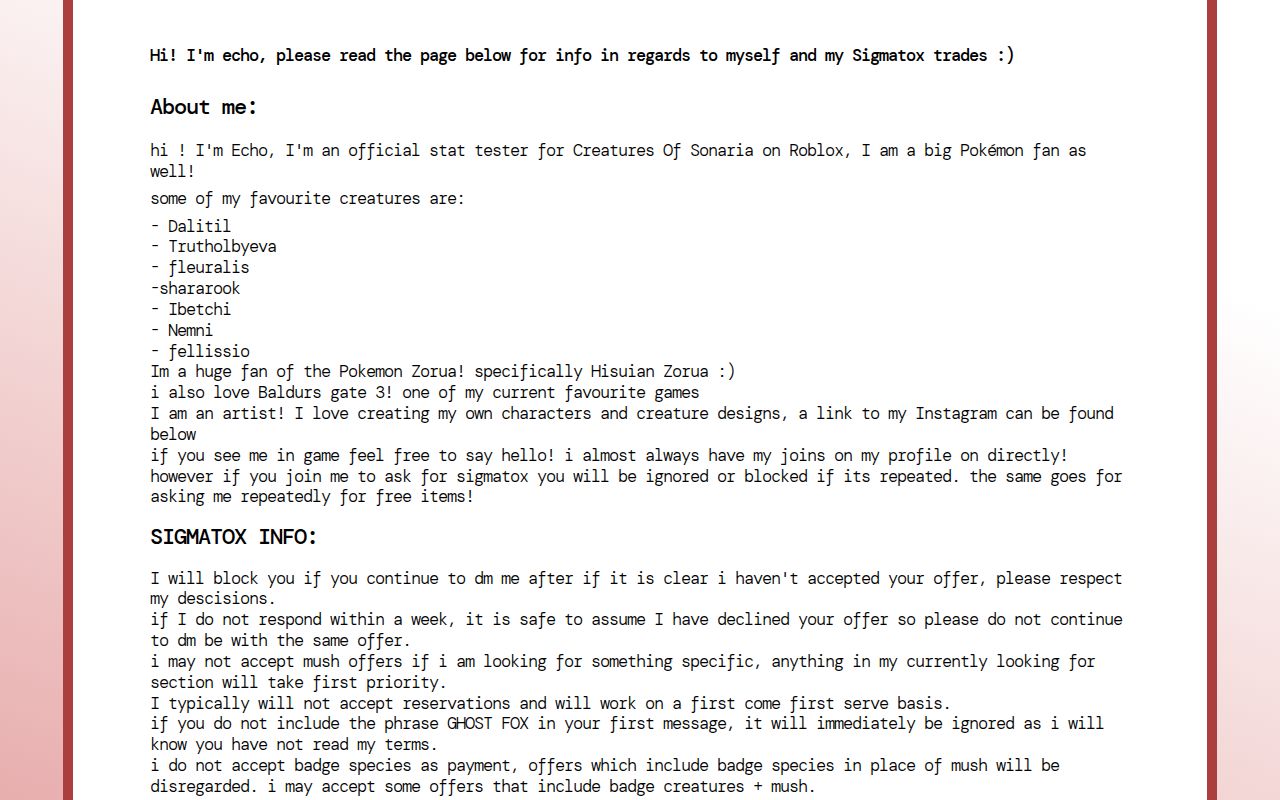 echo COS info